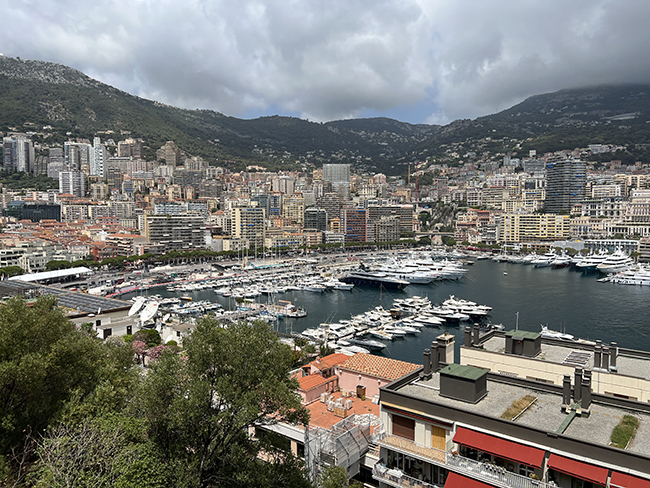 Iconic view ofMonaco above Port Hercule ; here is another; and here is ...